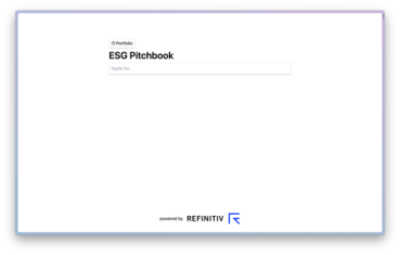 Create an ESG Pitchbook with React and Next.js using the Refinitiv Data Library for TypeScript ...