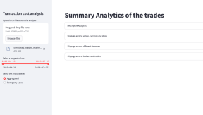 Building an interactive dashboard to visualise the transaction cost analysis | Devportal