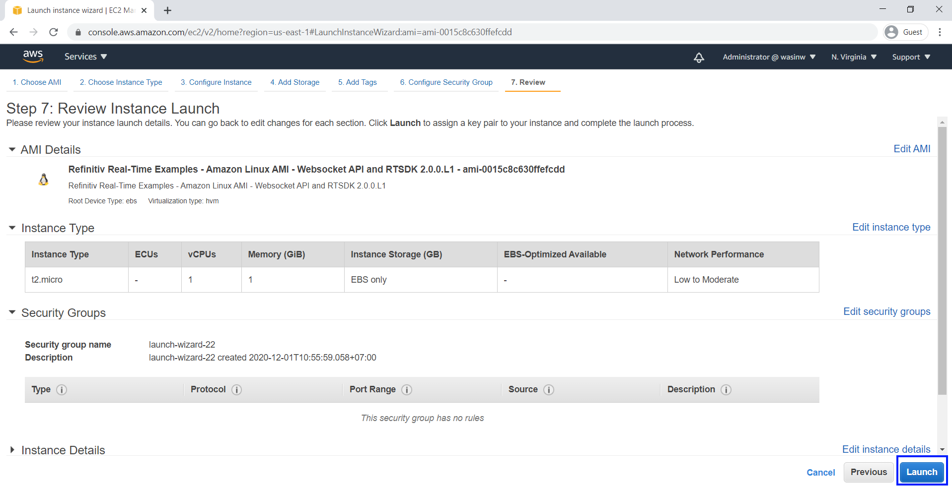 How to Setup Refinitiv's Amazon EC2 Machine Image for Refinitiv Real-Time - Optimized | Devportal