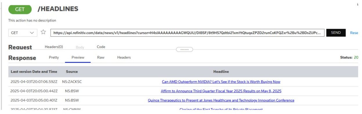LSEG Data Library for Python: News Pagination | Devportal