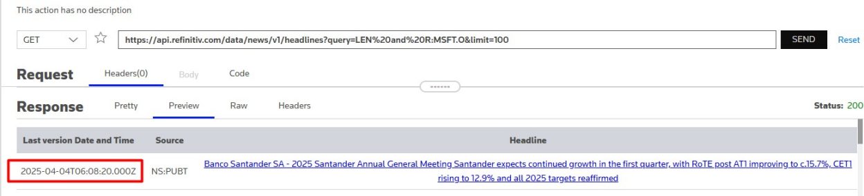 LSEG Data Library for Python: News Pagination | Devportal