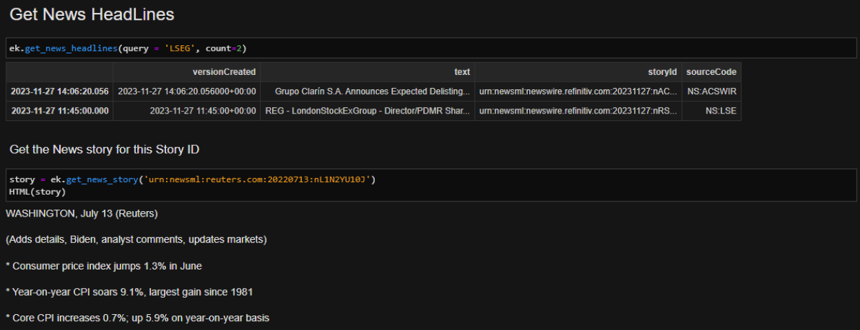 Upgrade From Using Eikon Data Api To The Data Library Devportal