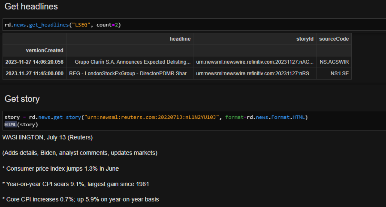 Upgrade From Using Eikon Data Api To The Data Library Devportal