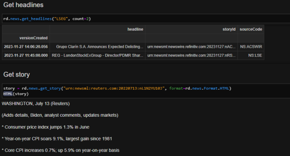 Upgrade From Using Eikon Data Api To The Data Library Devportal