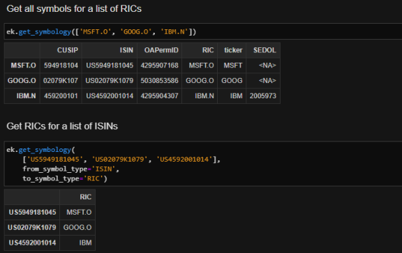 Upgrade From Using Eikon Data Api To The Data Library Devportal