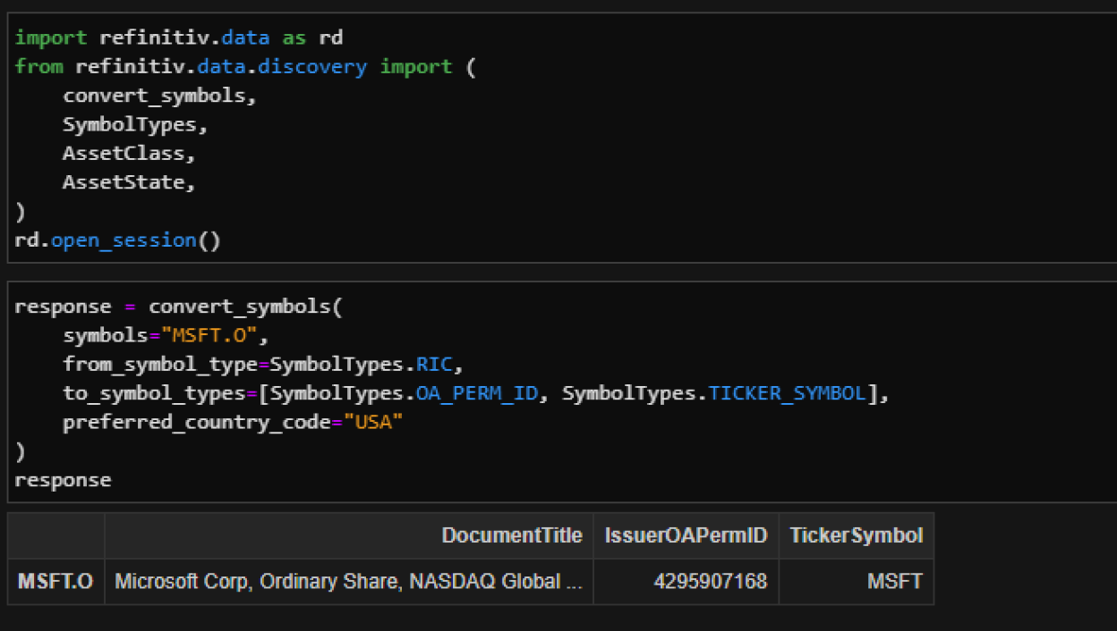Upgrade From Using Eikon Data Api To The Data Library Devportal