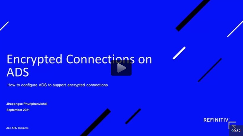 Configuring Encrypted Connections on ADS | Devportal
